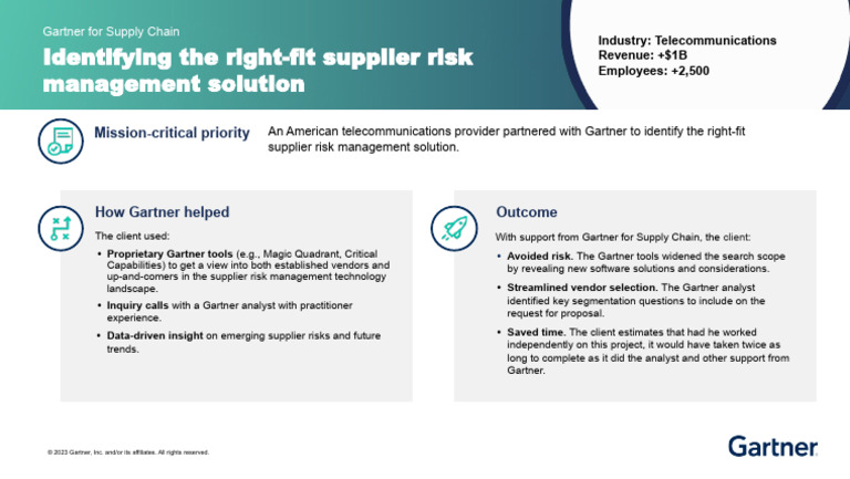 Identifying The Right Fit Supplier Risk Management Solution Css | PDF ...