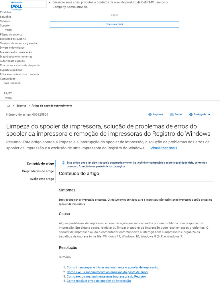 Limpeza Do Spooler Da Impressora, Solução de Problemas de Erros Do ...