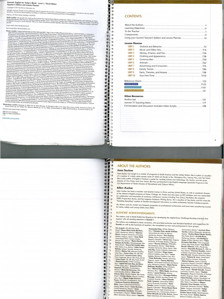 Summit 1 - Teacher's Book-Contents | PDF