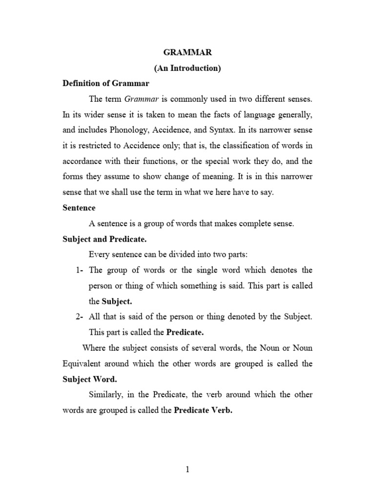 Intro. to Grammar new | PDF | Verb | Adverb