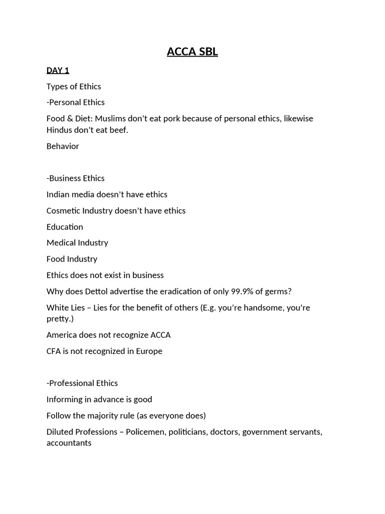 ACCA SBL | PDF | Apple Inc. | Risk