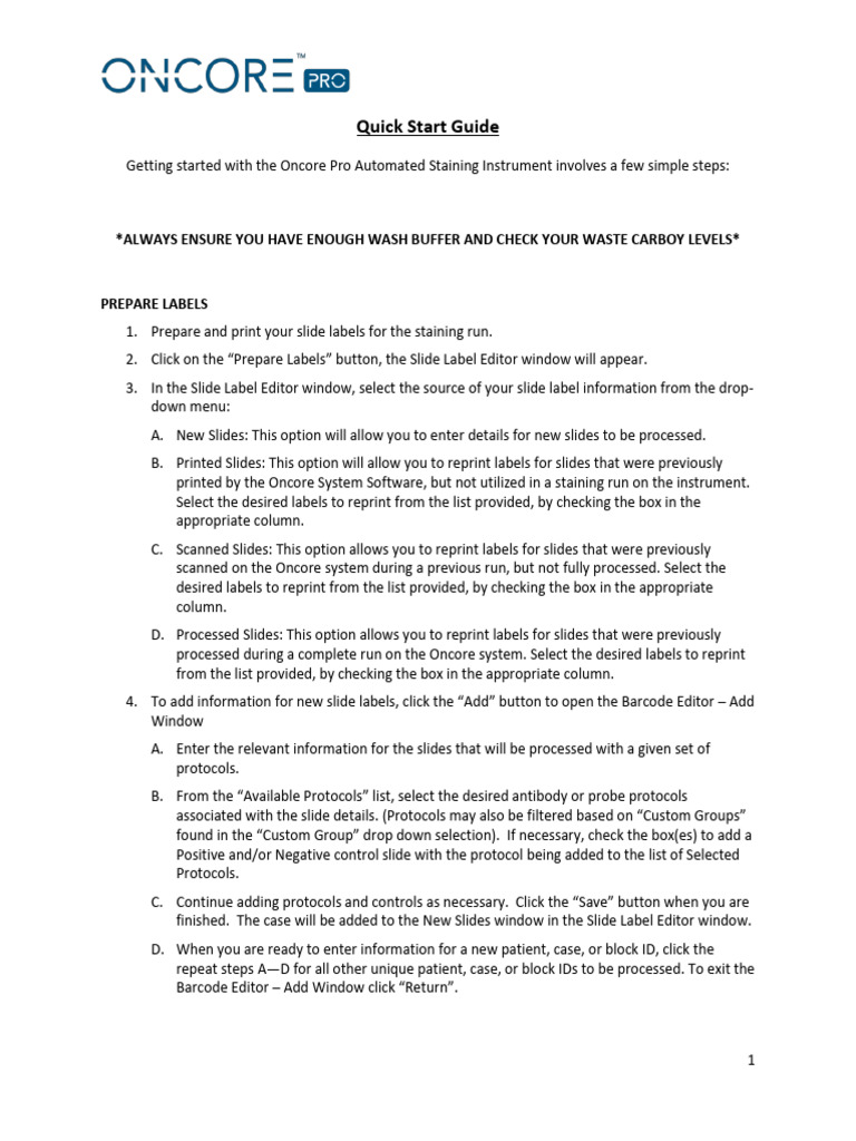 ONCORE Pro Quick Start Guide 2022-11-09 | PDF | Computing