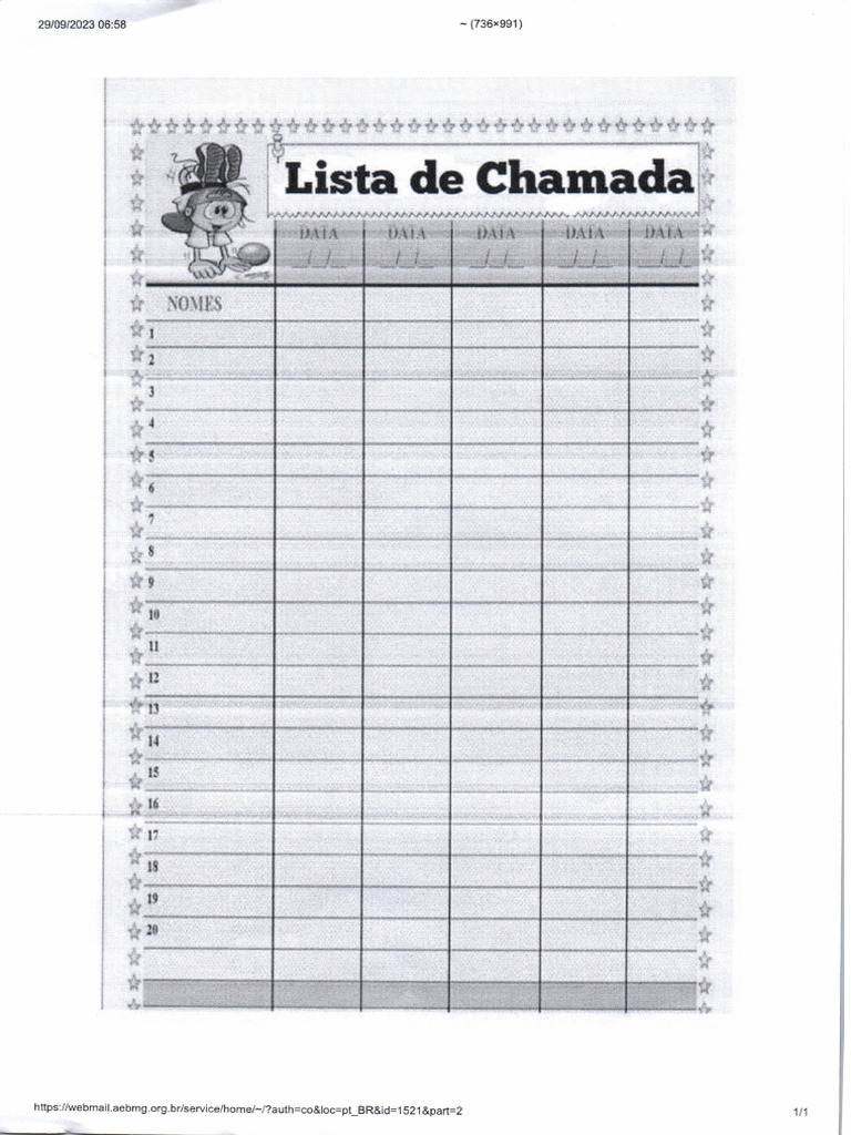 Lista de Chamada | PDF