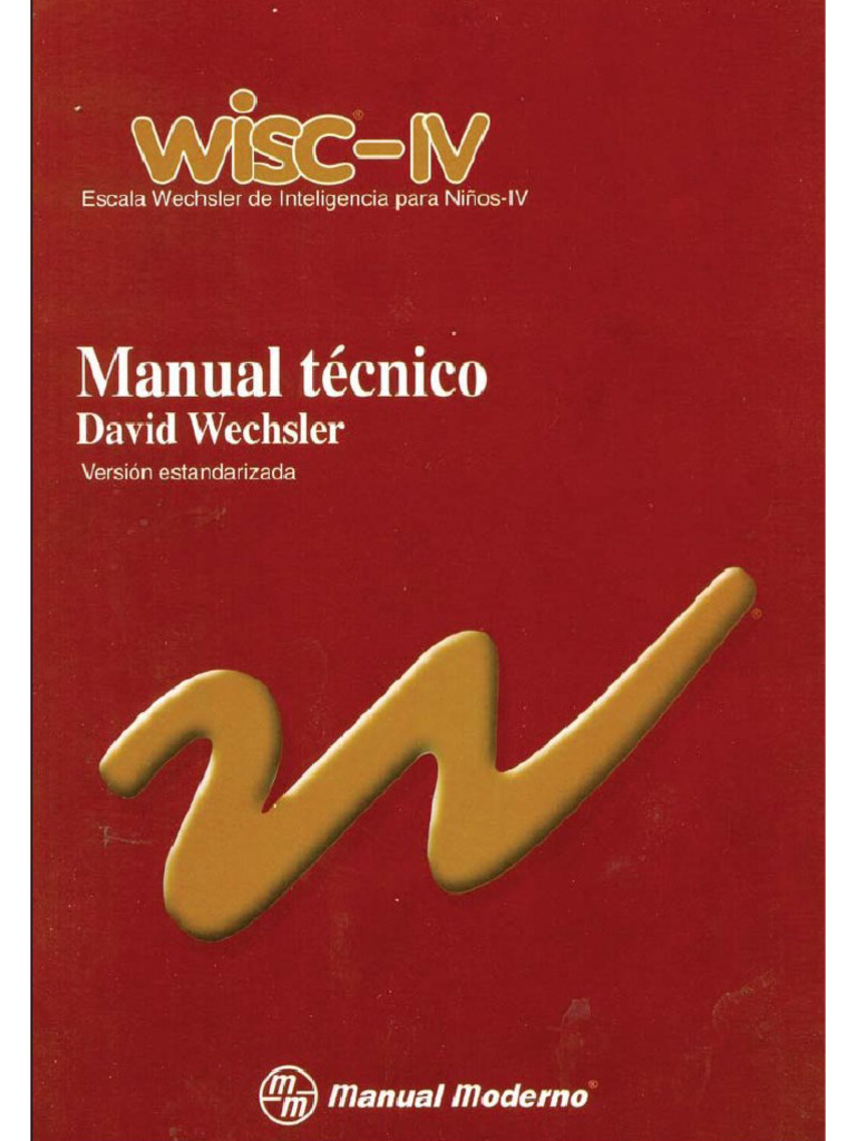 WISC-IV. Manual Técnico | PDF