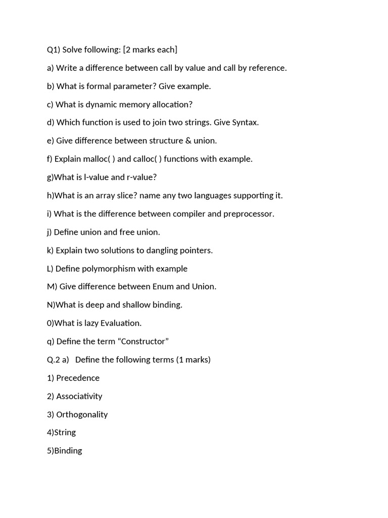 Question Bank of PPL | PDF