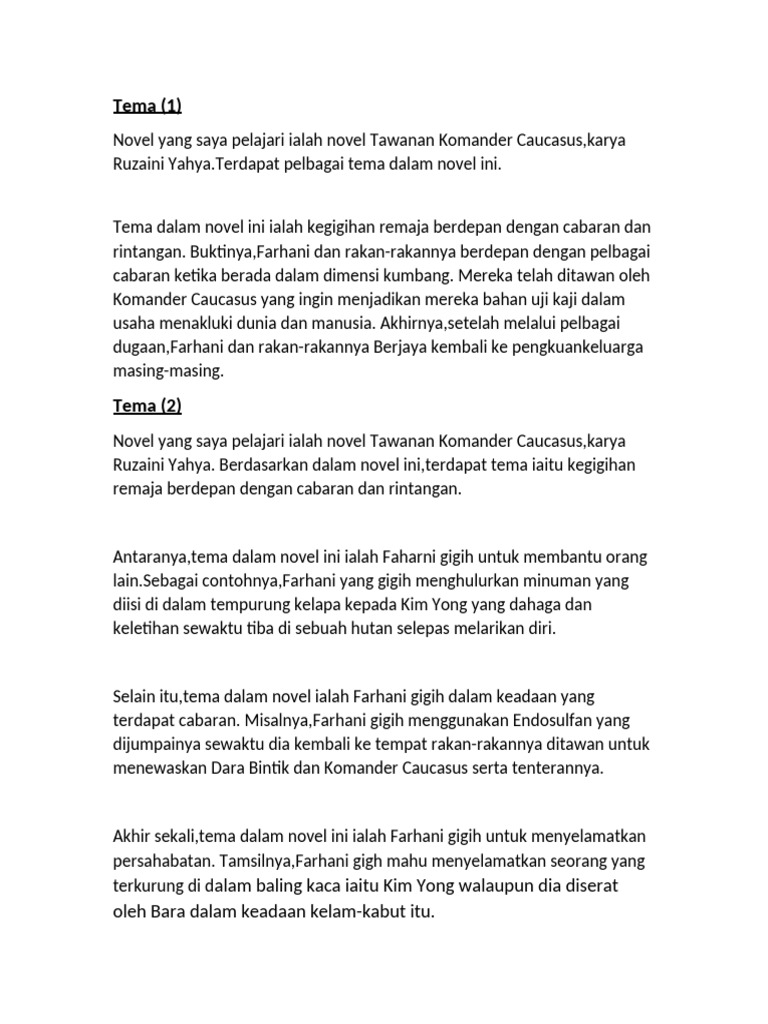 Novel Tawanan Komander Caucasus F3 | PDF