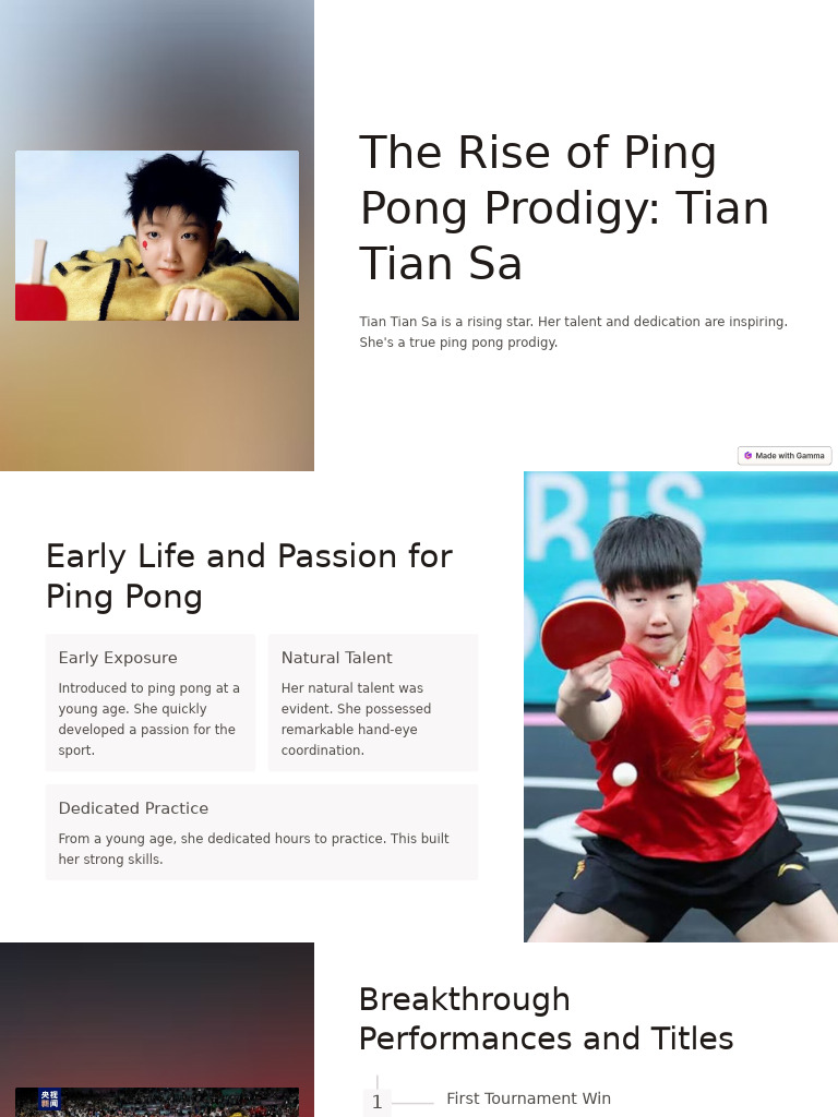 The Rise of Ping Pong Prodigy Tian Tian Sa | PDF
