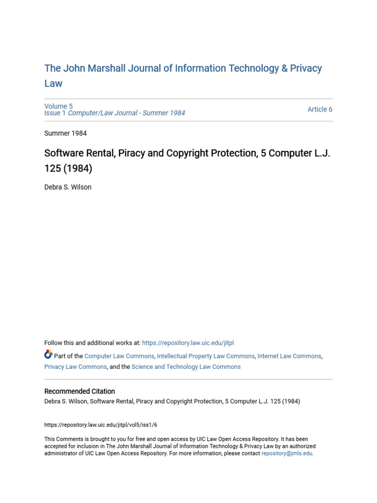 Software Rental Piracy and Copyright Pro | PDF | Copyright Infringement ...