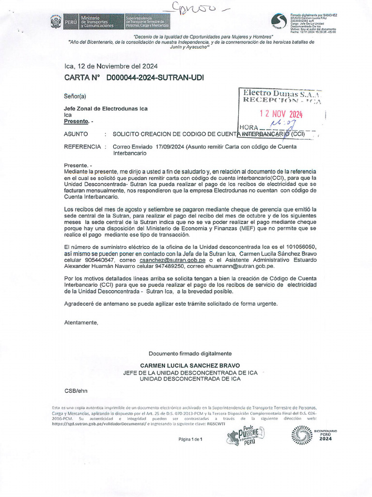 Carta Electrodunas | PDF