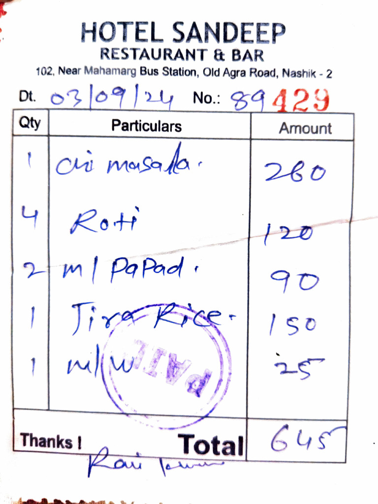 Food Bill | PDF