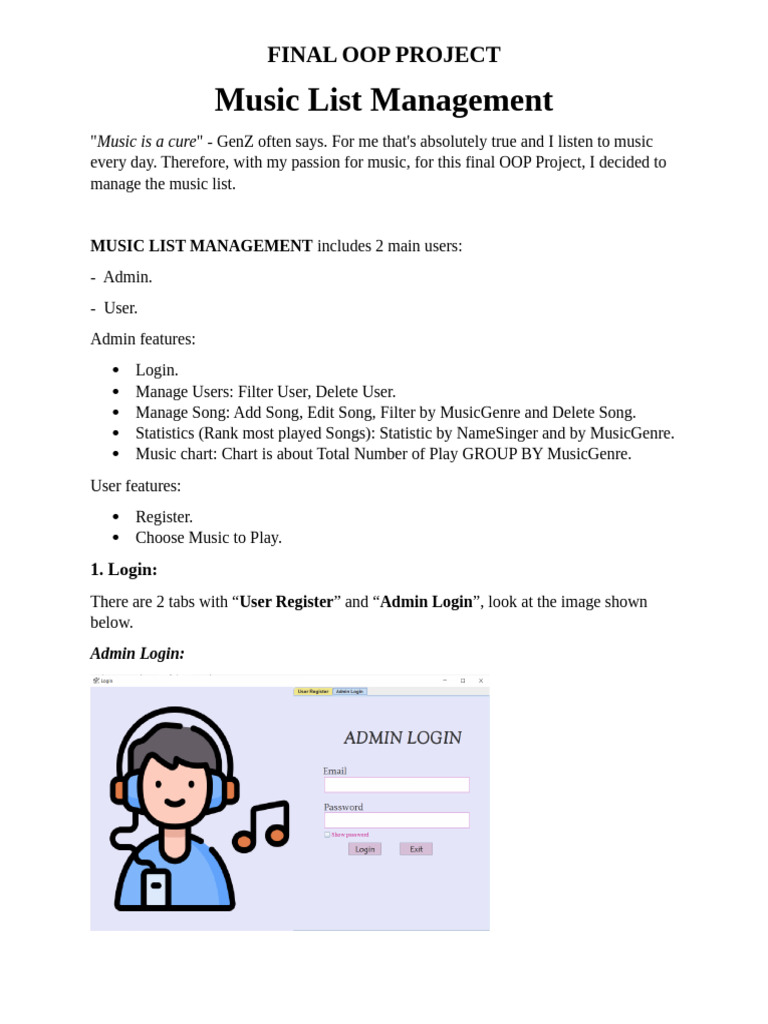 Introduce Final Oop Project | PDF | Databases | Login