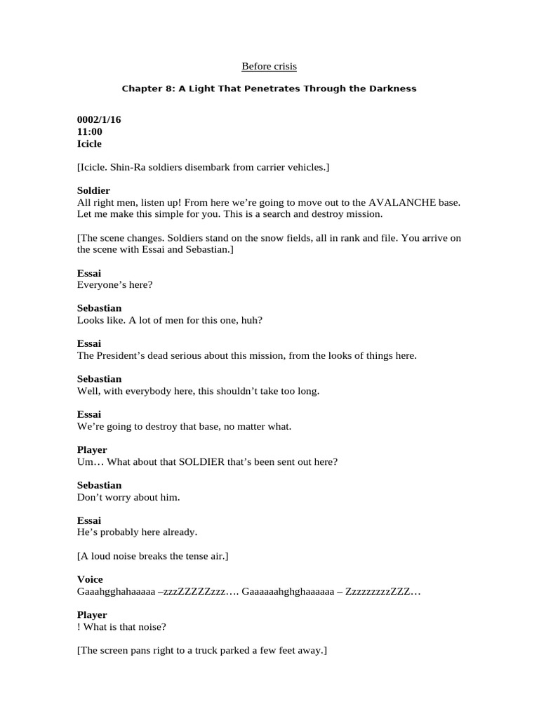 Before Crisis Ingles Cap8 | PDF