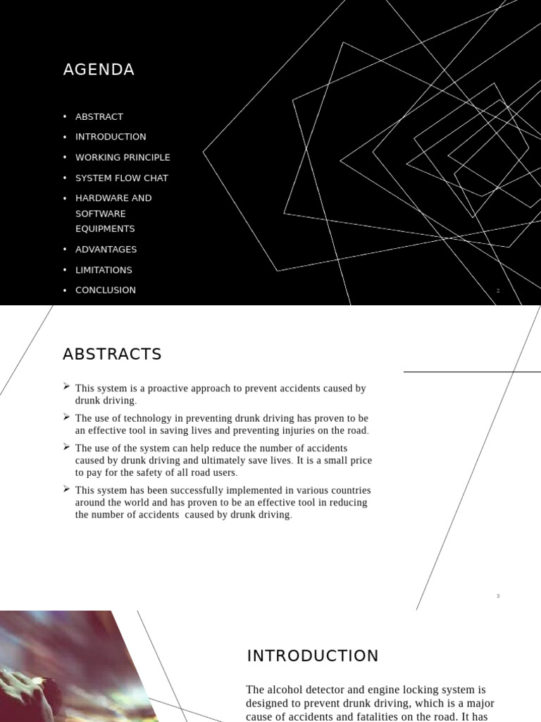 Alcohol Detection and Vehicle Engine Locking System | PDF | Driving ...