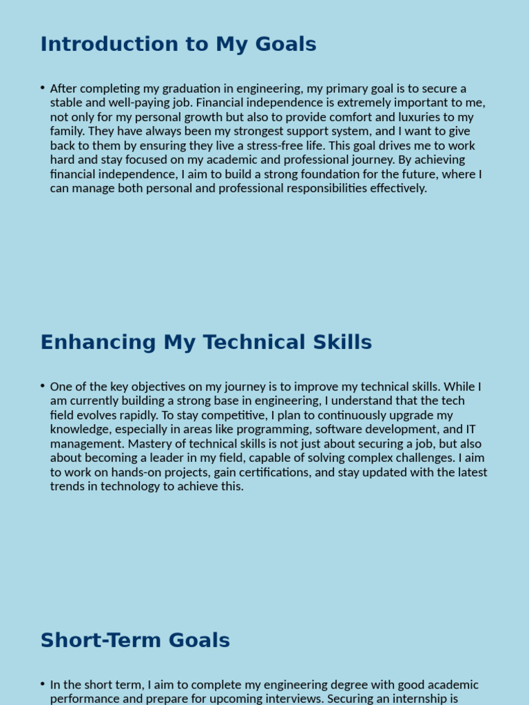 Introduction To My Goals | PDF | Innovation | Cognition