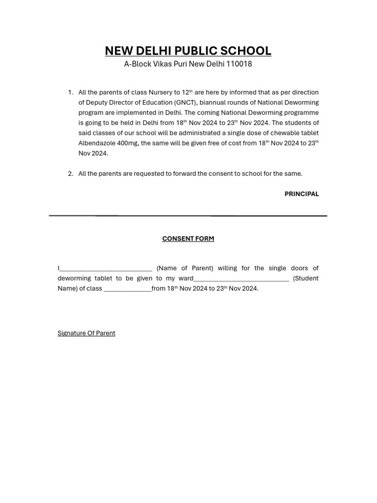 Consent Form For NDD Nov-2024 | PDF