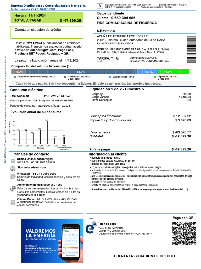 Edenor | PDF | Tarjeta de crédito | Visa Inc.