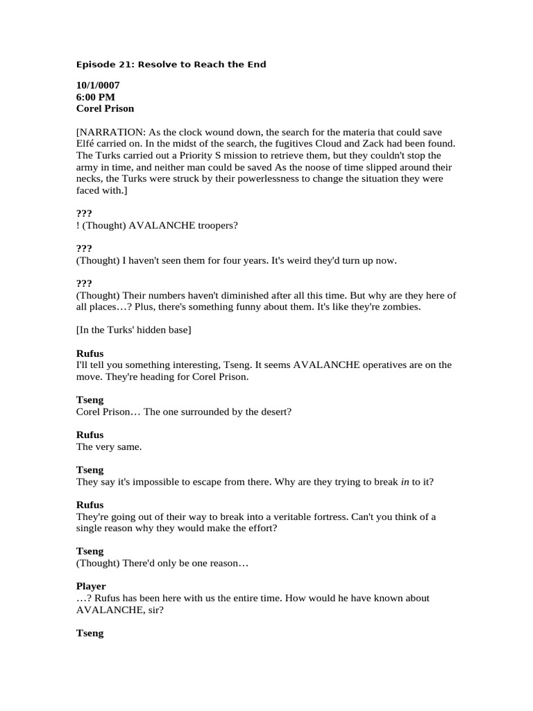 Before Crisis Ingles Cap 21 | PDF