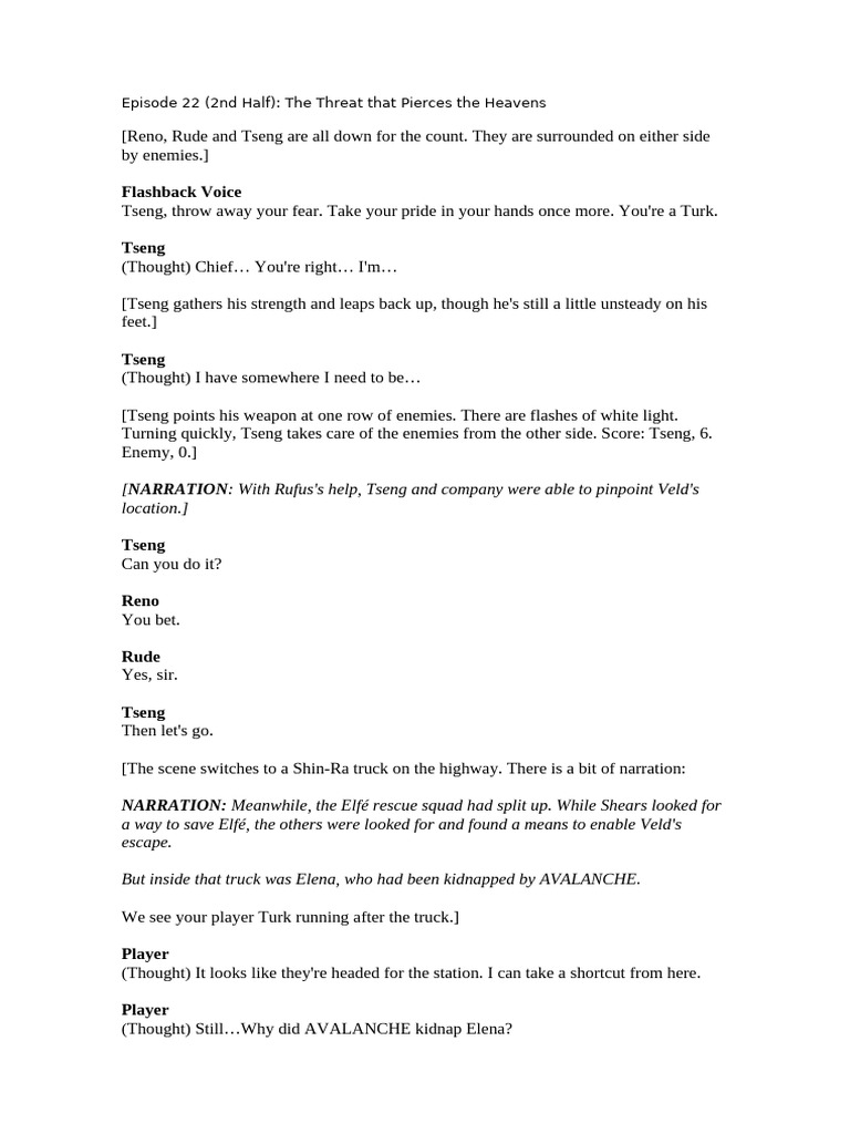 Before Crisis Ingles Cap 22b | PDF