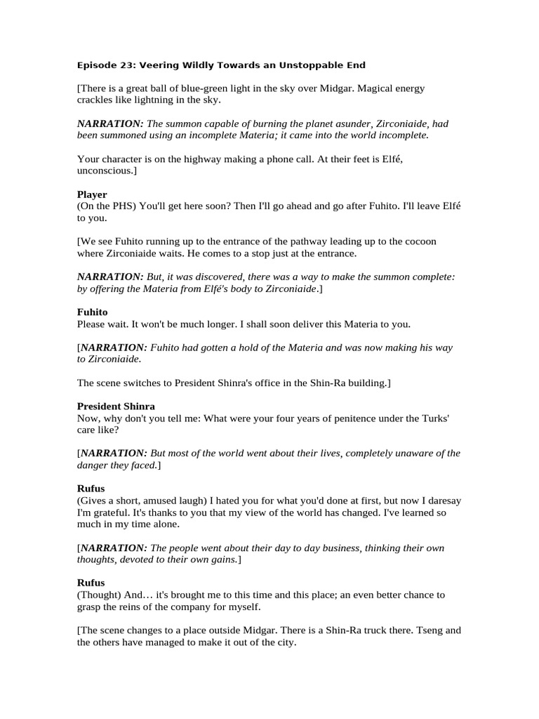 Before Crisis Ingles Cap 23 | PDF