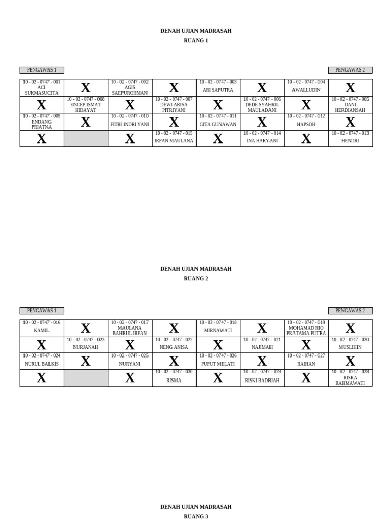 Denah Um MTS 2021 | PDF