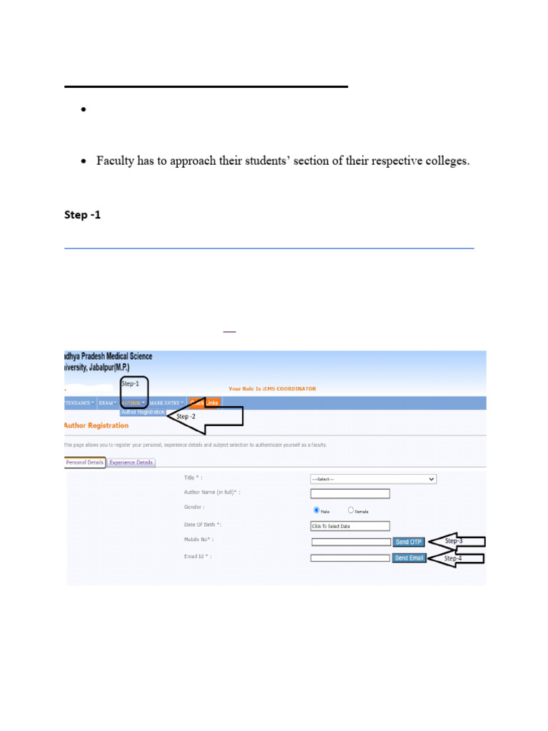 Process Flow For Faculty Registration | PDF