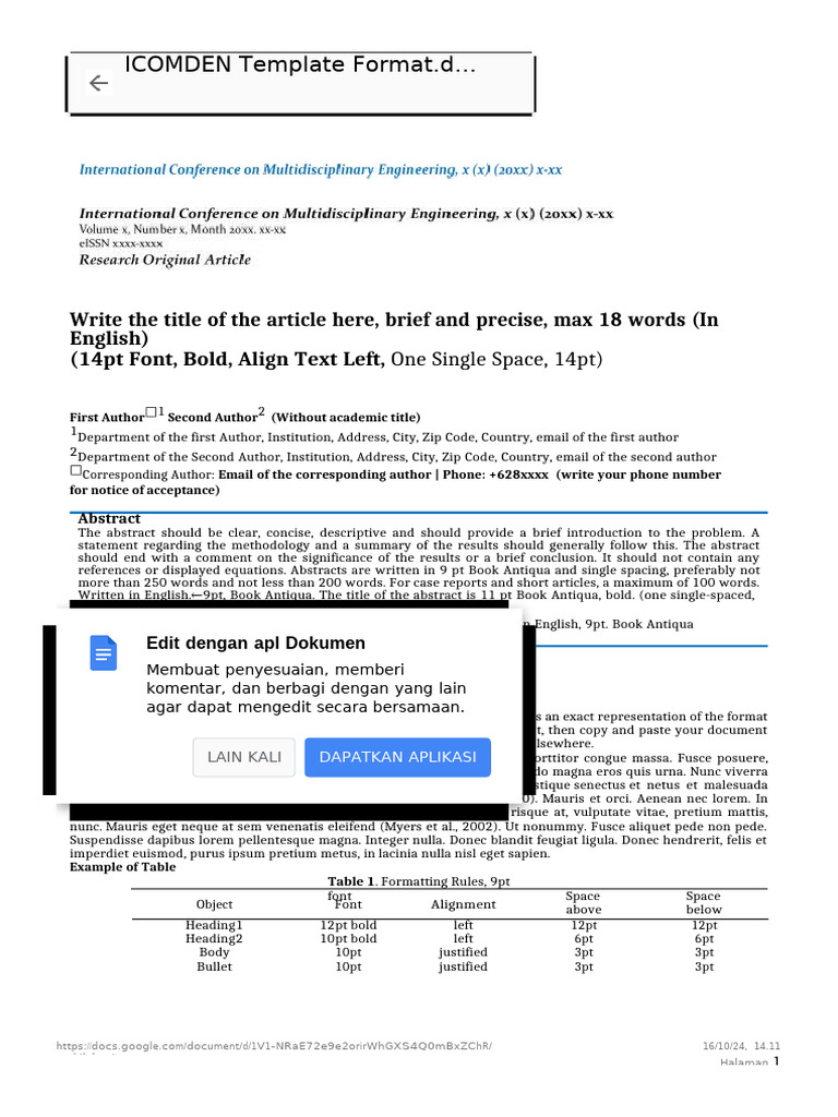 ICOMDEN Template Format | PDF | Computer File Formats | Computer File