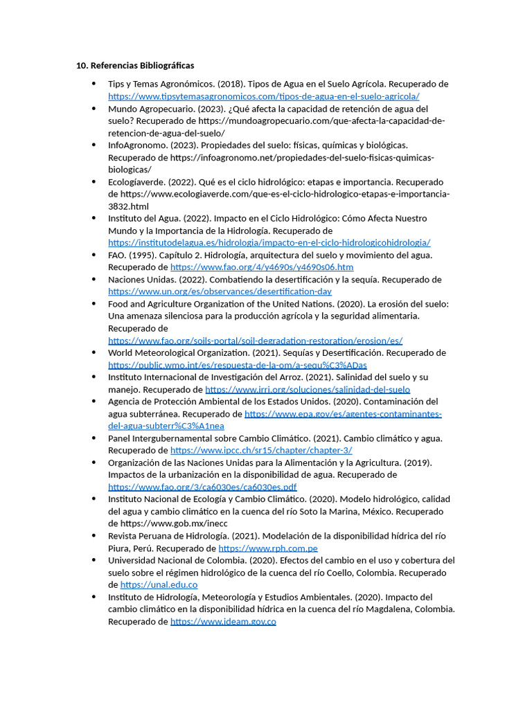 Biblio | PDF | Agua | Suelo