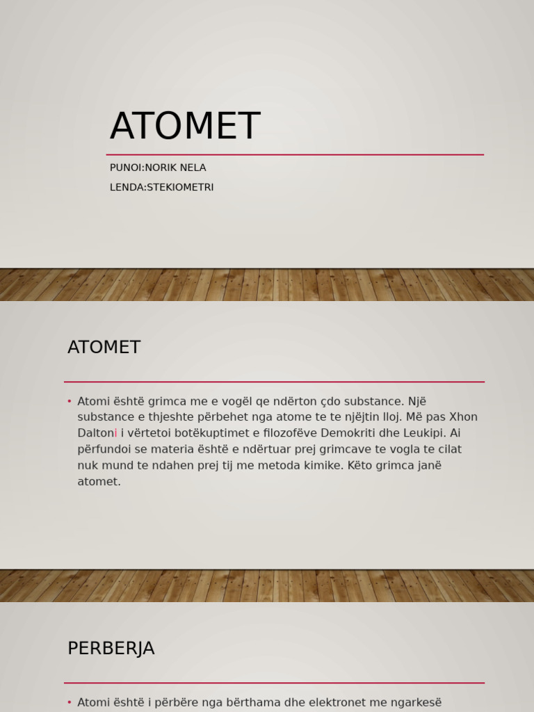 Atomet: Punoi:Norik Nela Lenda:Stekiometri | PDF
