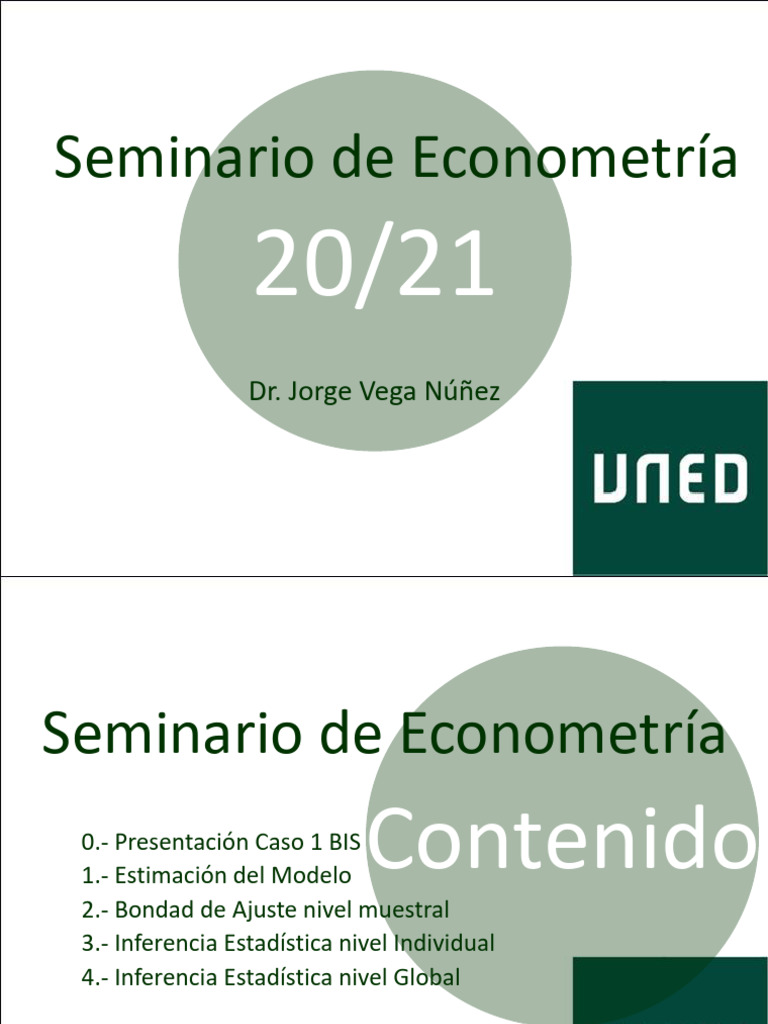 Seminario Econometría: Modelos e Inferencia | PDF