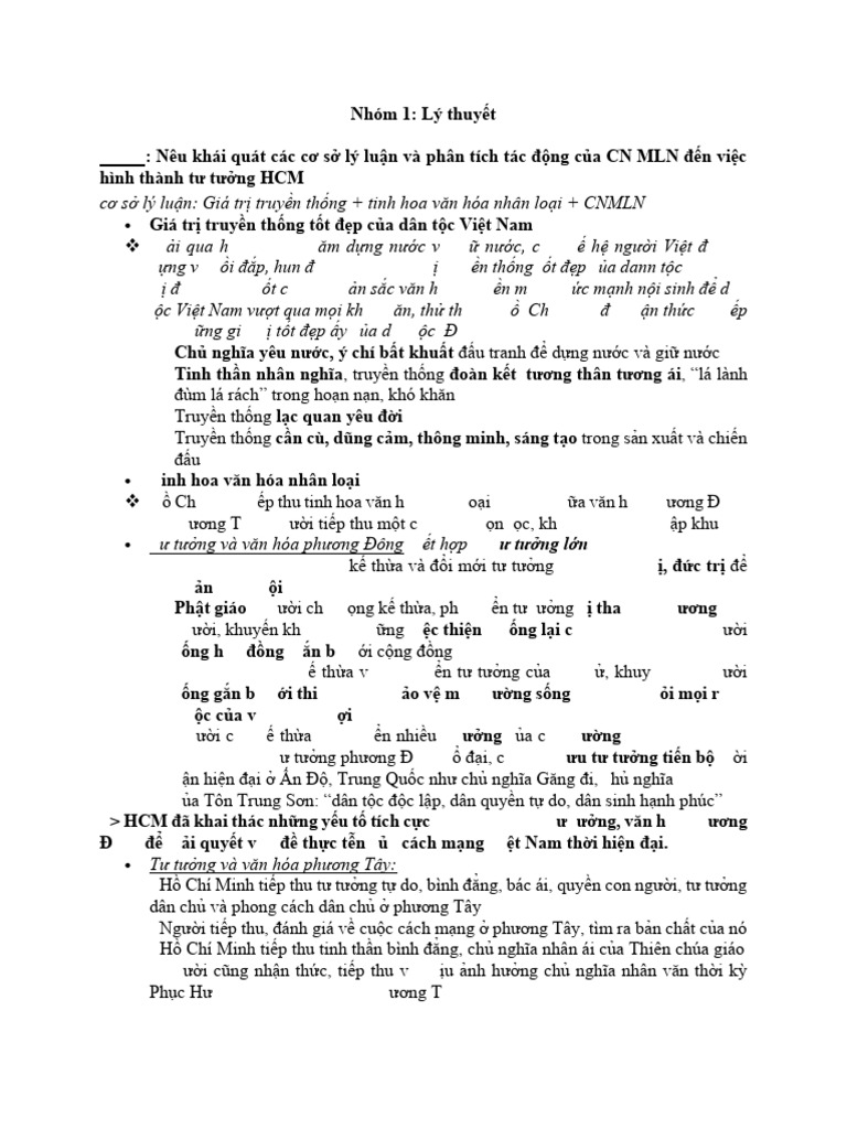 Đề cương TTHCM 1 | PDF