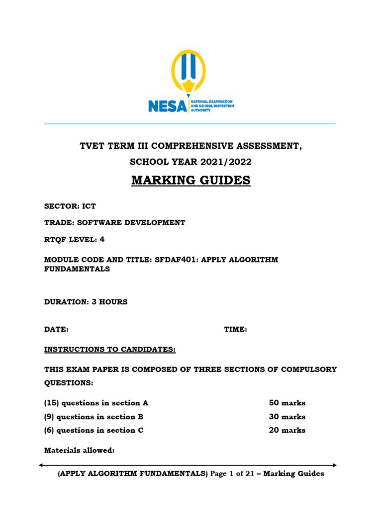 MG - Software Development L4 - Algorithm Fundamentals | PDF | Control Flow | Algorithms