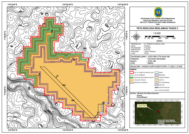 Peta Rencana Reklamasi Tahun 3 | PDF