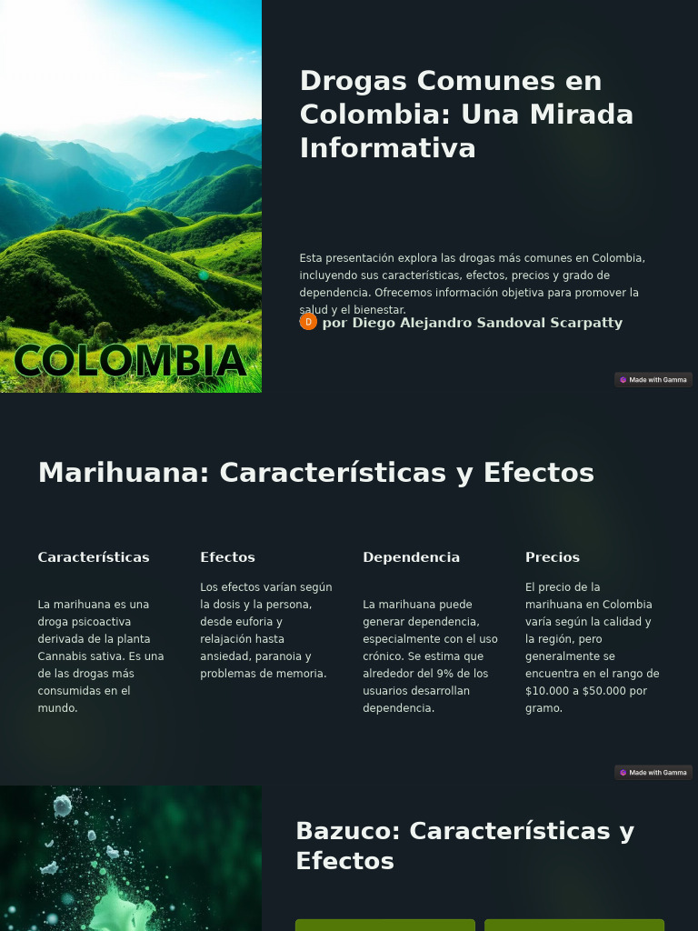 Drogas Comunes en Colombia Una Mirada Informativa | PDF | Drogas ...