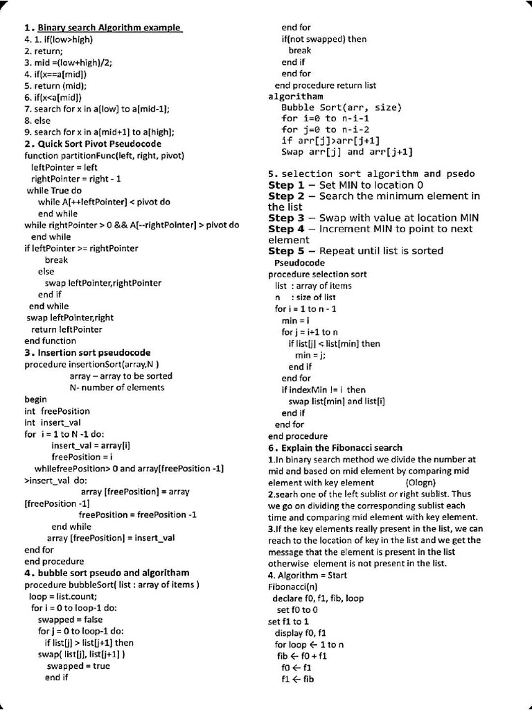 Fds Question Answers | PDF
