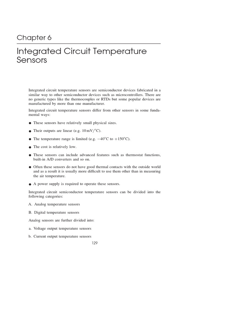 Integrated Circuit Temperature | PDF | Sensor | Analog To Digital Converter