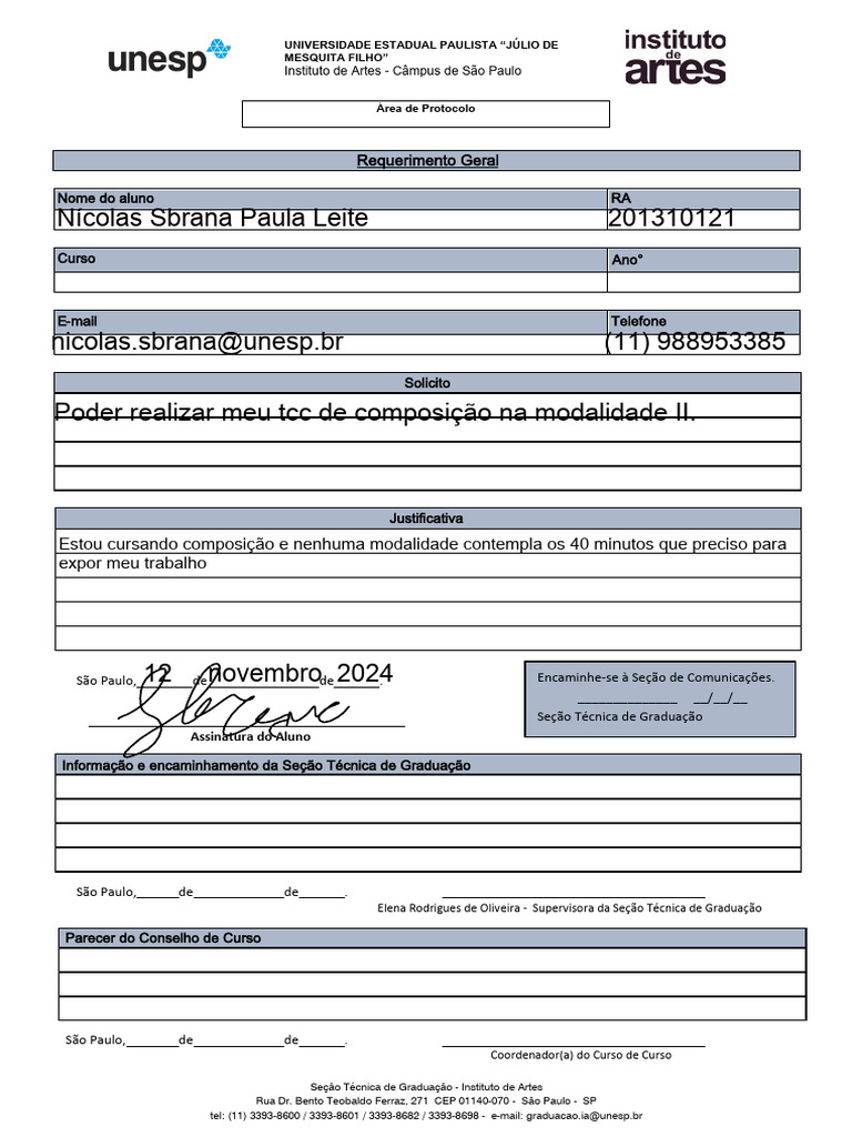 Requerimento Geral | PDF