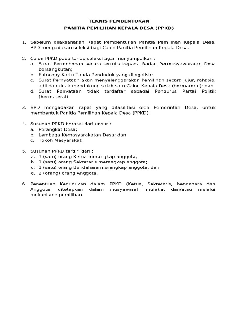 Berita Acara Rapat & Teknis Pembentukan PPKD | PDF