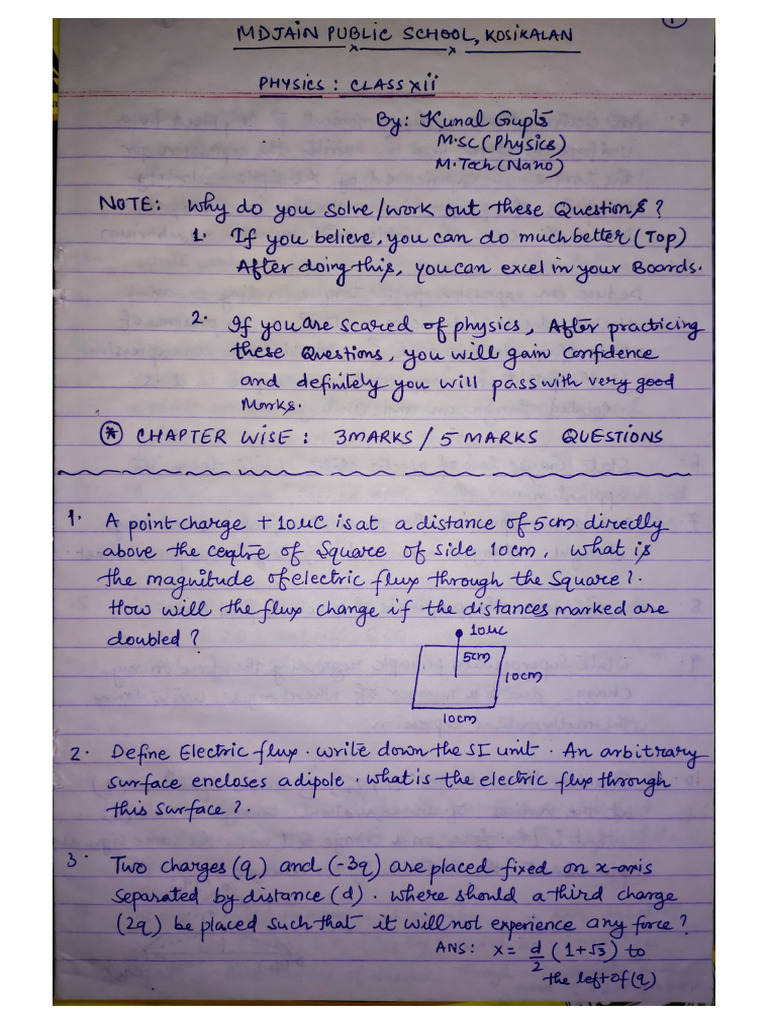 Important Qs - ch1 To 4 | PDF