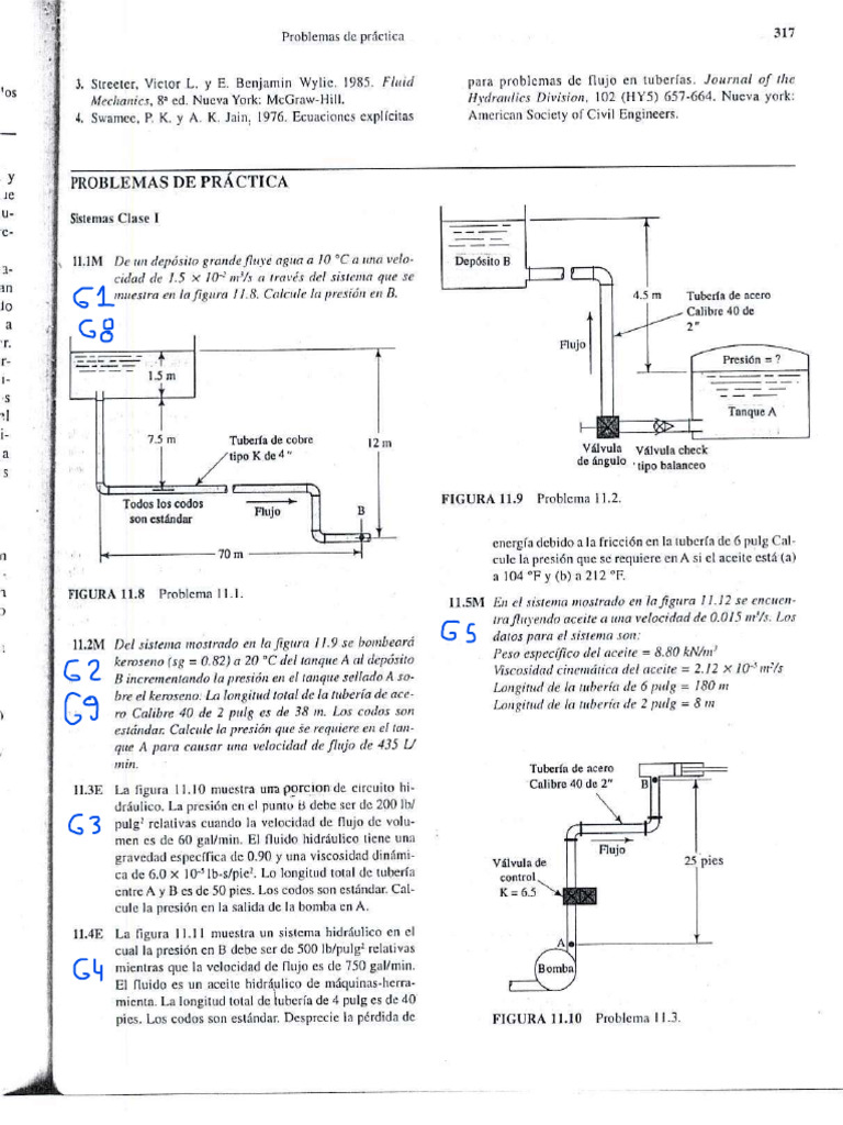 Deber de Tercera Semana, Ejercicios de Flujo en Sistema en Serie Ref Mott | PDF