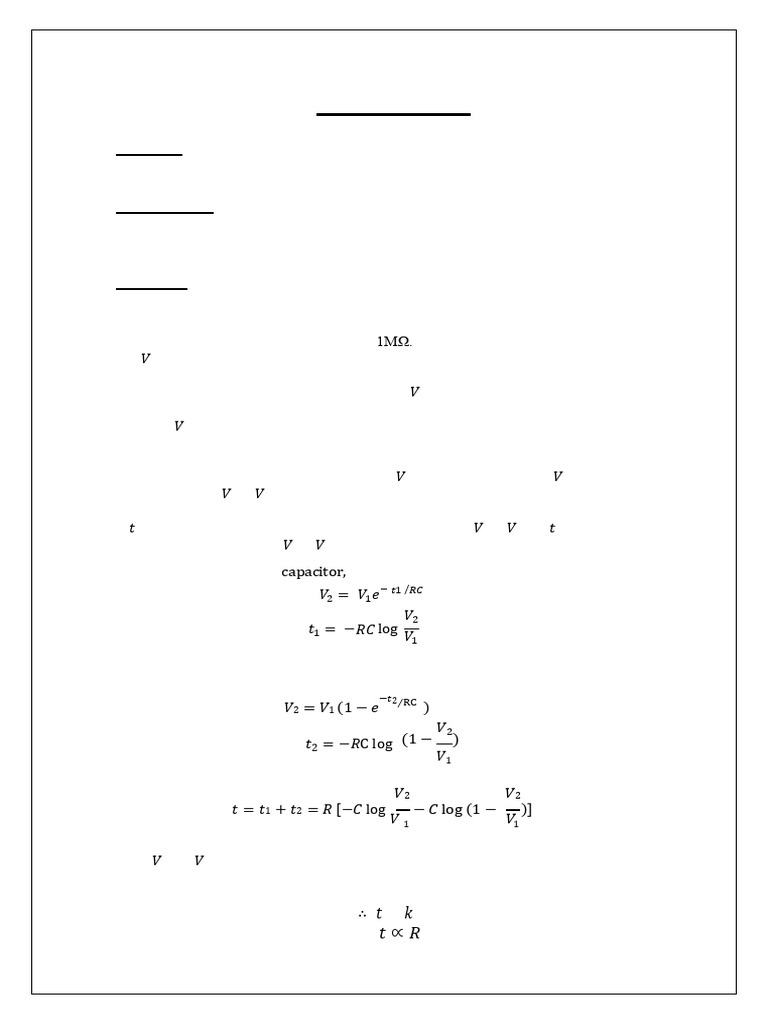 Neon Flash Lamp Resistance Experiment | PDF | Capacitor | Electrical ...