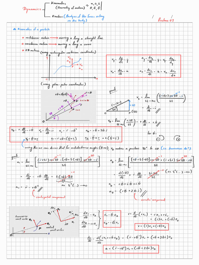 ME1033 Lecture 07 (Kinematics of A Particle) | PDF