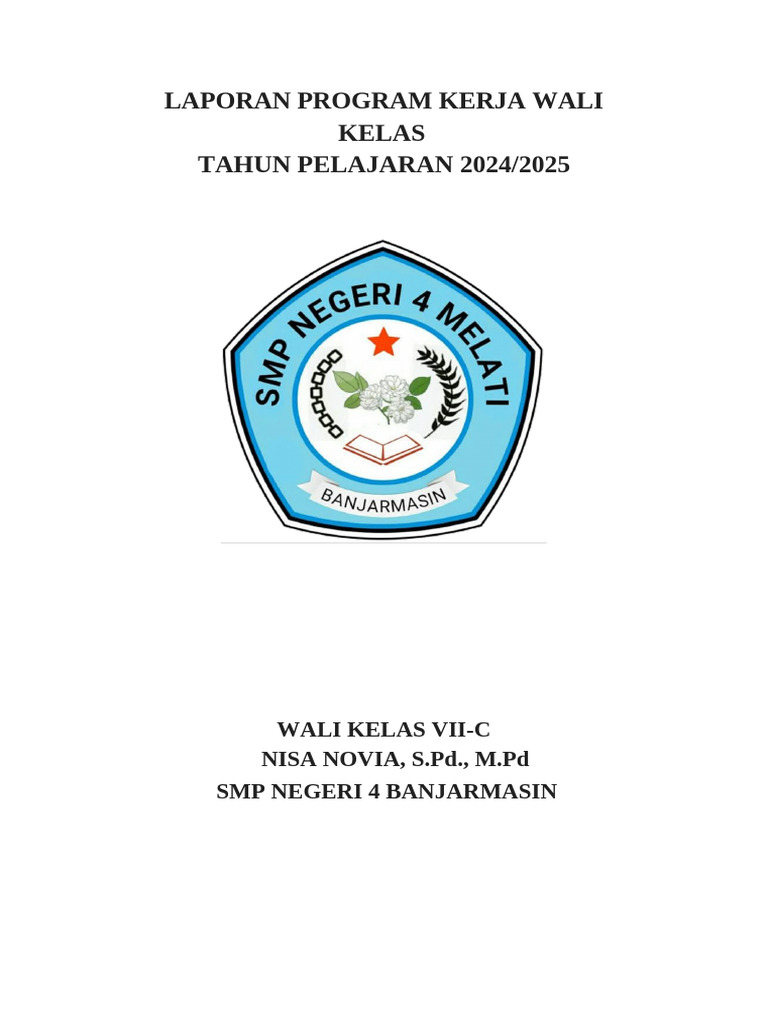 Laporan Program Kerja Wali Kelas 7-C | PDF