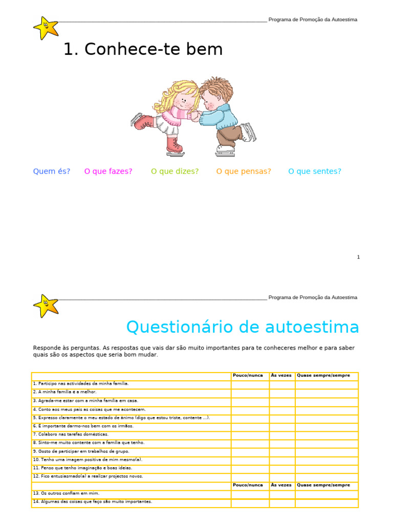 Programa Autoestima | PDF | Autoestima | Pensamento