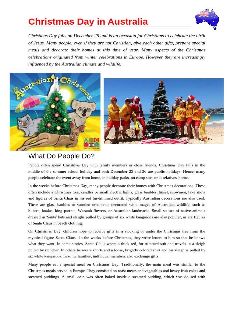 Christmas Day in Australia | PDF | Christmas | Santa Claus