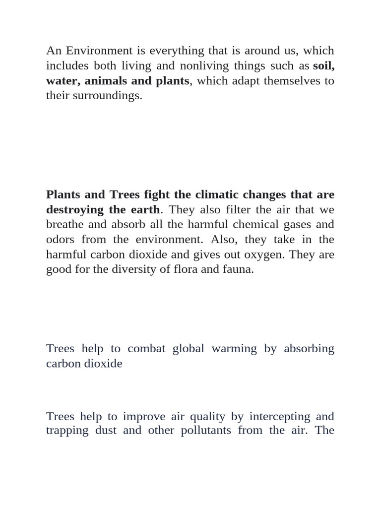 An Environment Is Everything That Is Around Us | PDF | Atmosphere Of ...