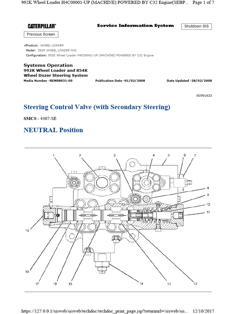 Stering Control Valve 992k | PDF | Valve | Pump