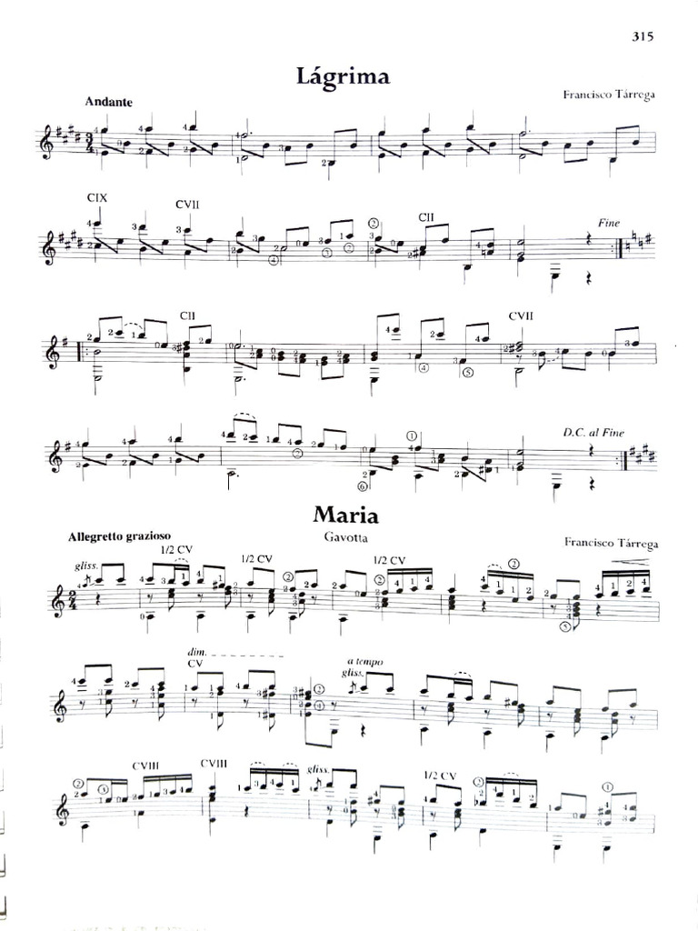 Lágrima - Tárrega | PDF