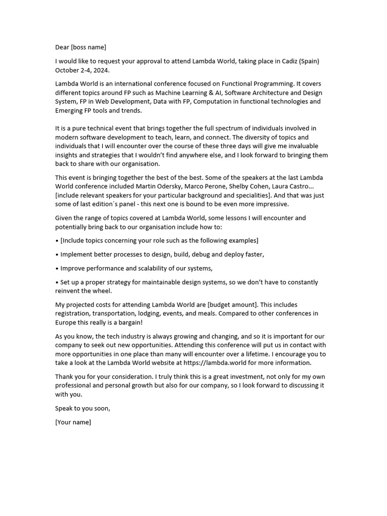 Convince Your Boss Lambda World | PDF