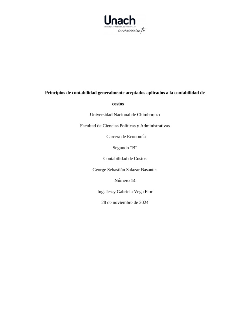 Inv Pcga Conta de Costos | PDF | Contabilidad | Business