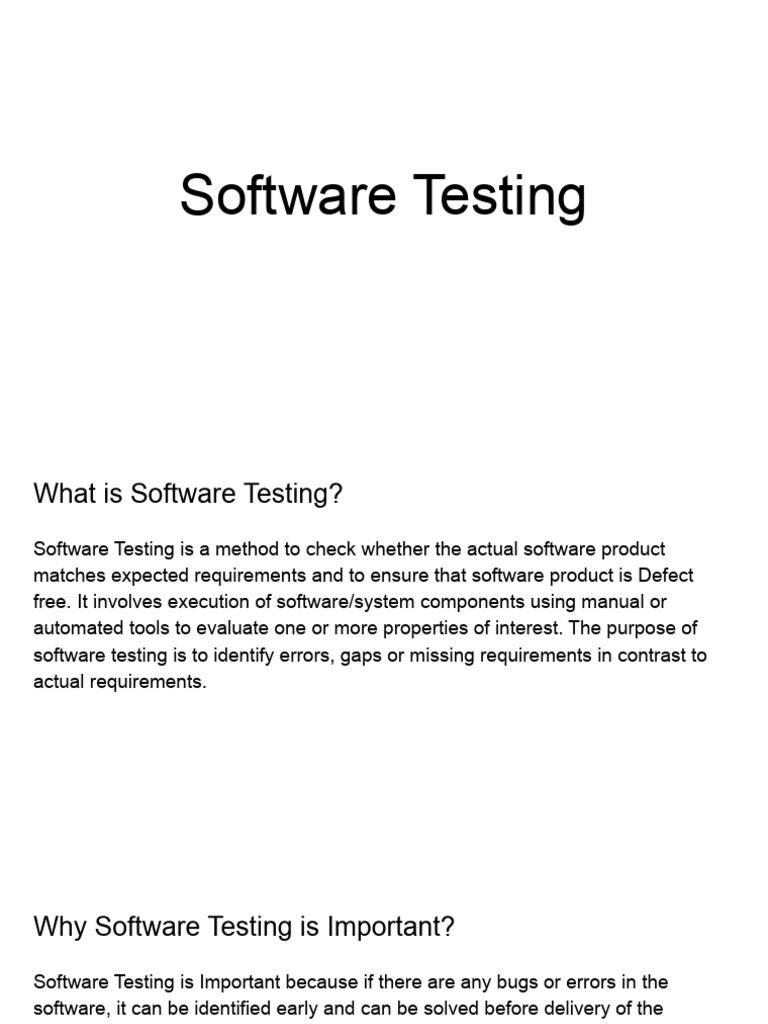 Software Testing Documentation | PDF | Software Testing | Mobile App